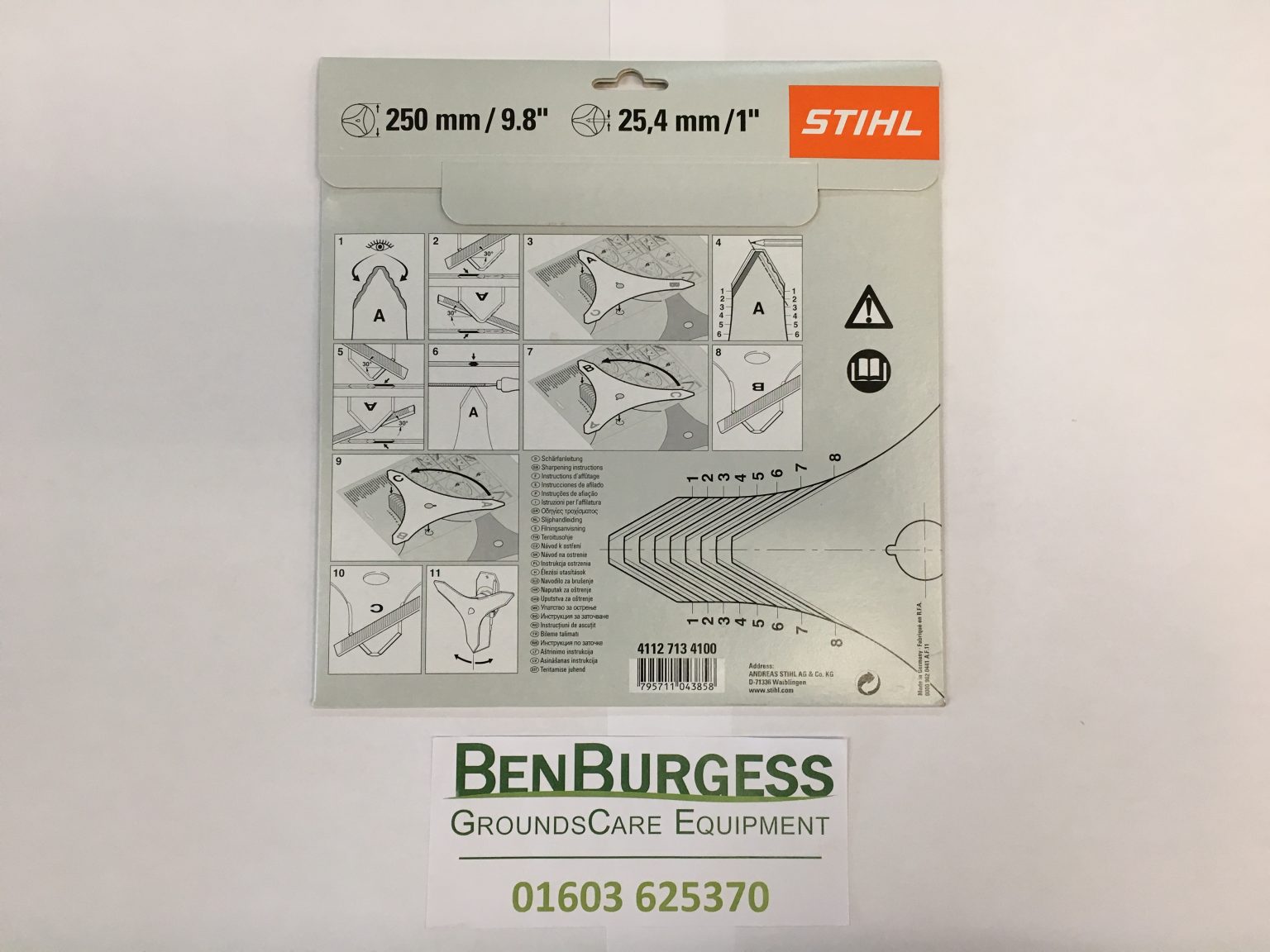 STIHL 3 Bladed Brush Knife 250mm - Ben Burgess